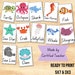 Preschool Sea Animals Flashcards Toddler Sea Animals Flashcards ...