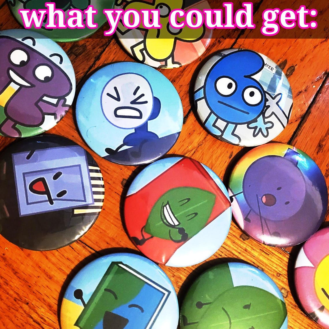 Pack of 5 BFDI Pins - Etsy