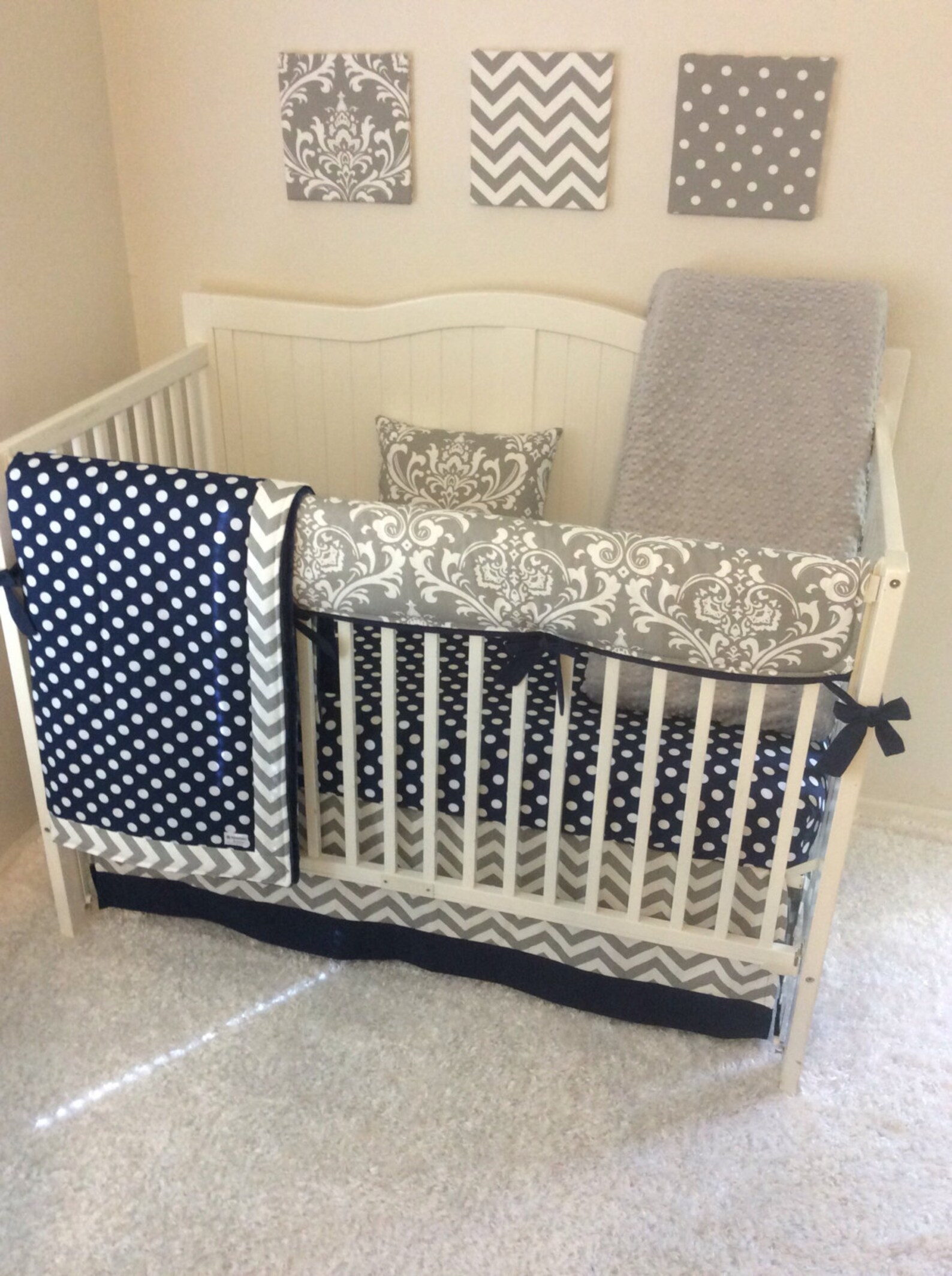 Baby Girl Baby Boy Twin Crib Bedding Set Navy Pink Gray Etsy Baby Girl Baby Boy Twin Crib Bedding Set Navy Pink Gray Etsy