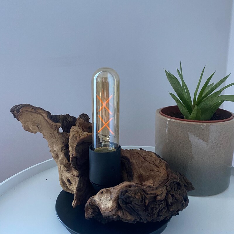 Rustic Wood Lamp - Etsy