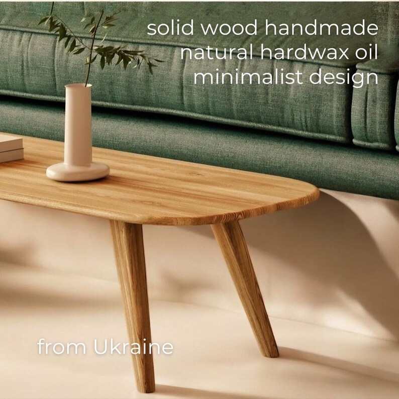 Modern Wooden Coffee Table – Minimalist Scandinavian Style, Perfect for ...