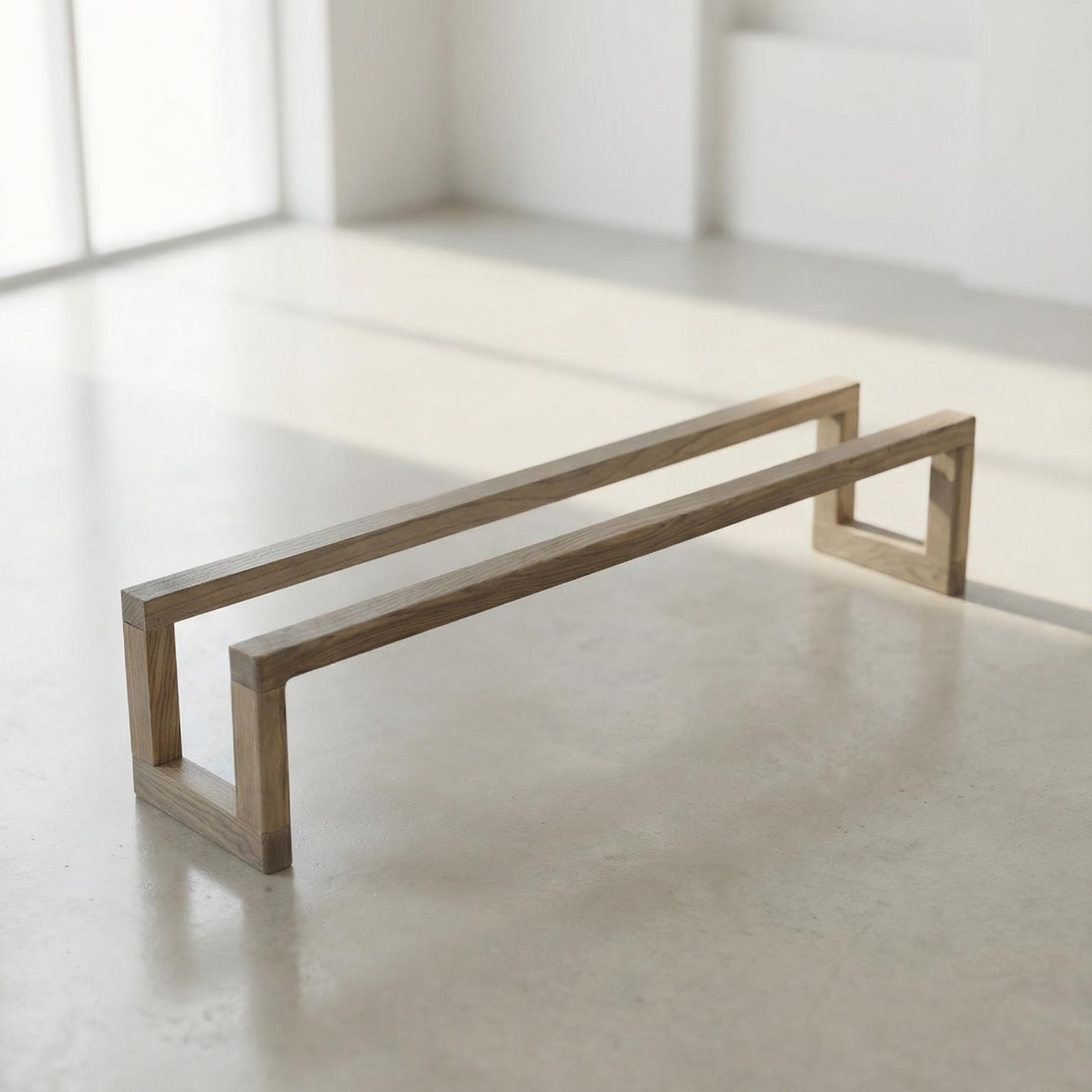 Modern Entryway Shoe Stand – Low Profile Solid Wood Rack, Minimalist ...