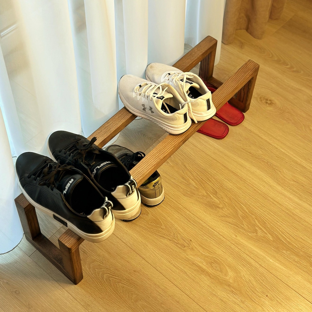 Wooden Shoe Rack, Rustic Shoe Rack, Handmade Shoe Rack, Durable Shoe ...