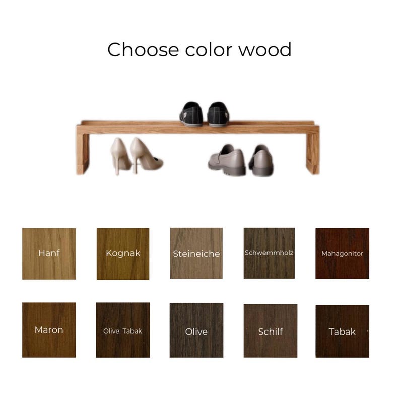 Solid Oak Shoe Rack, Custom Oak Furniture for Home, Durable and Eco ...