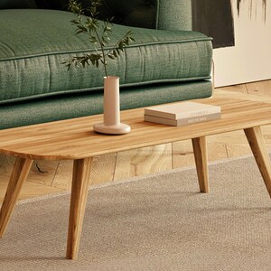 Modern Wooden Coffee Table – Minimalist Scandinavian Style, Perfect for ...