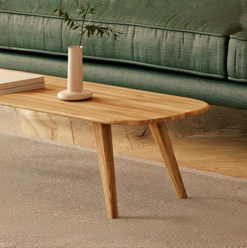 Modern Wooden Coffee Table – Minimalist Scandinavian Style, Perfect for ...