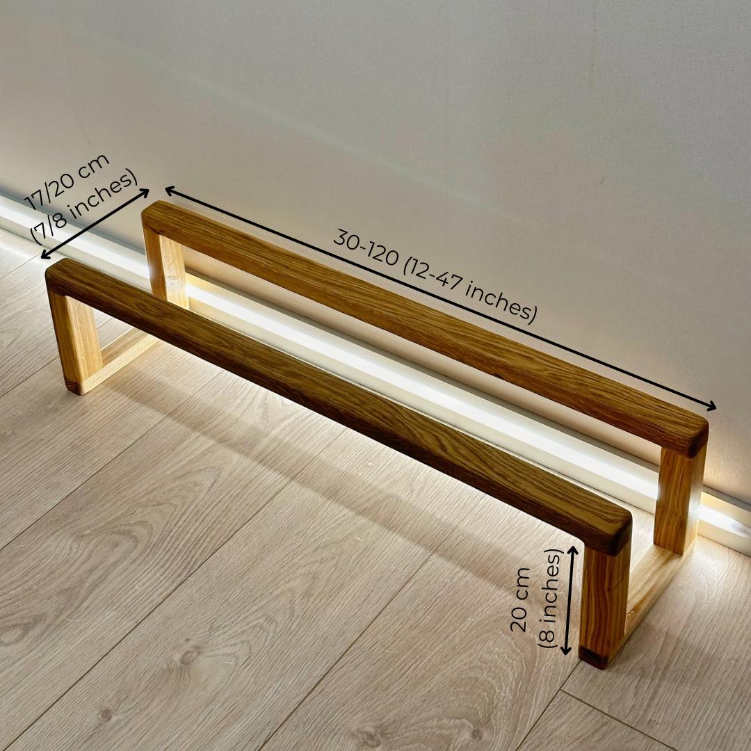 Handcrafted Solid Oak Shoe Rack With Natural Wood Finish – Durable ...