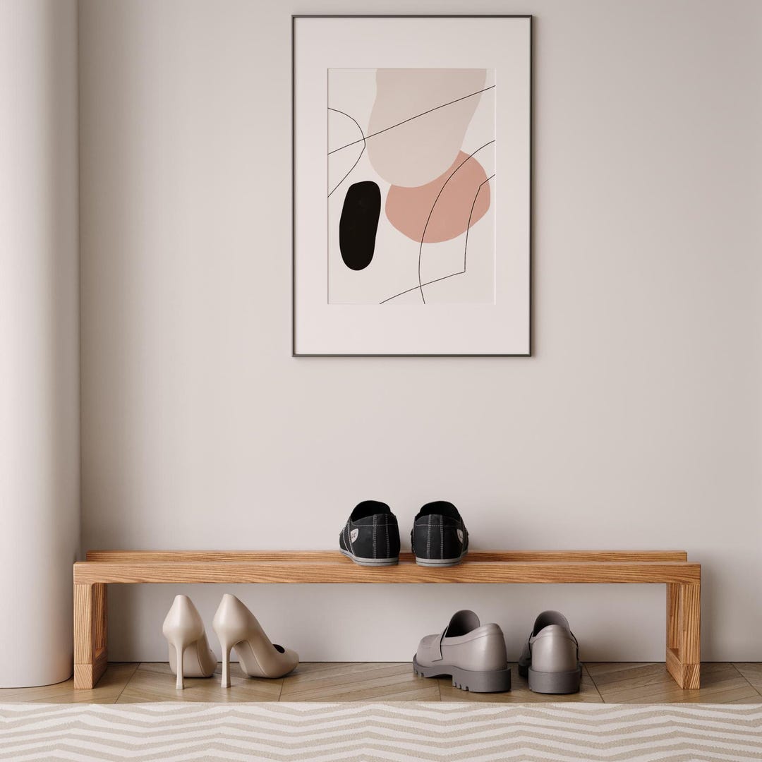 Solid Oak Shoe Rack, Custom Oak Furniture for Home, Durable and Eco ...