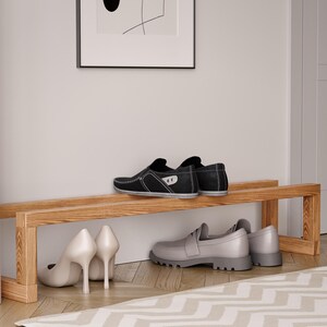 Durable Solid Oak Shoe Rack, Handmade Eco-friendly Shoe Storage Shelf ...