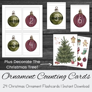 Christmas Counting Flashcards, Preschool Christmas Printables ...