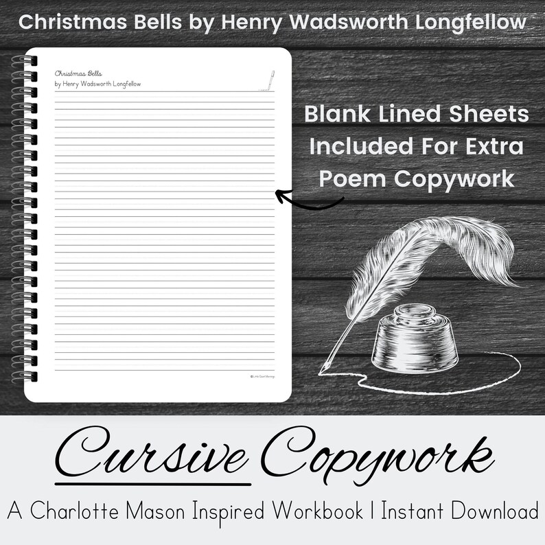 Cursive Copywork Christmas Poem, Cursive Writing Practice Sheets ...