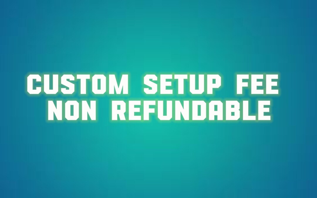 Custom Patches Setup Fee Non Refundable - Etsy