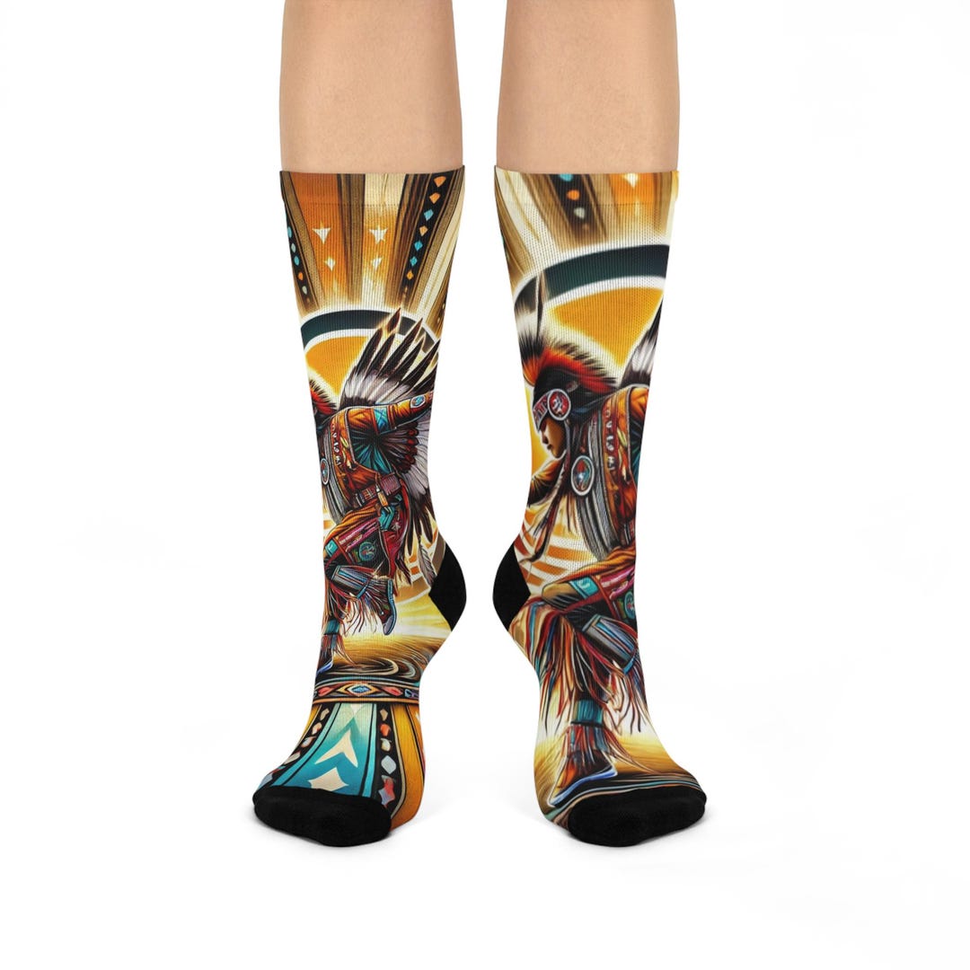 Native American Heritage Socks Colorful Crew Socks Featuring Native ...