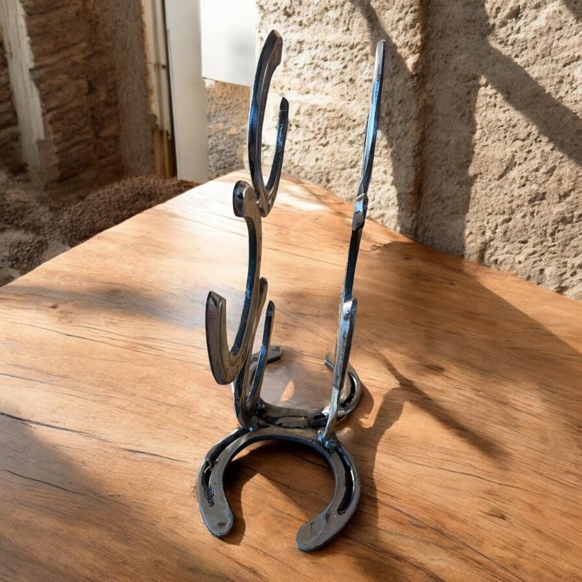Horseshoe Wine Stand/ Metal Bottle Holder/ Decorative Horseshoe - Etsy
