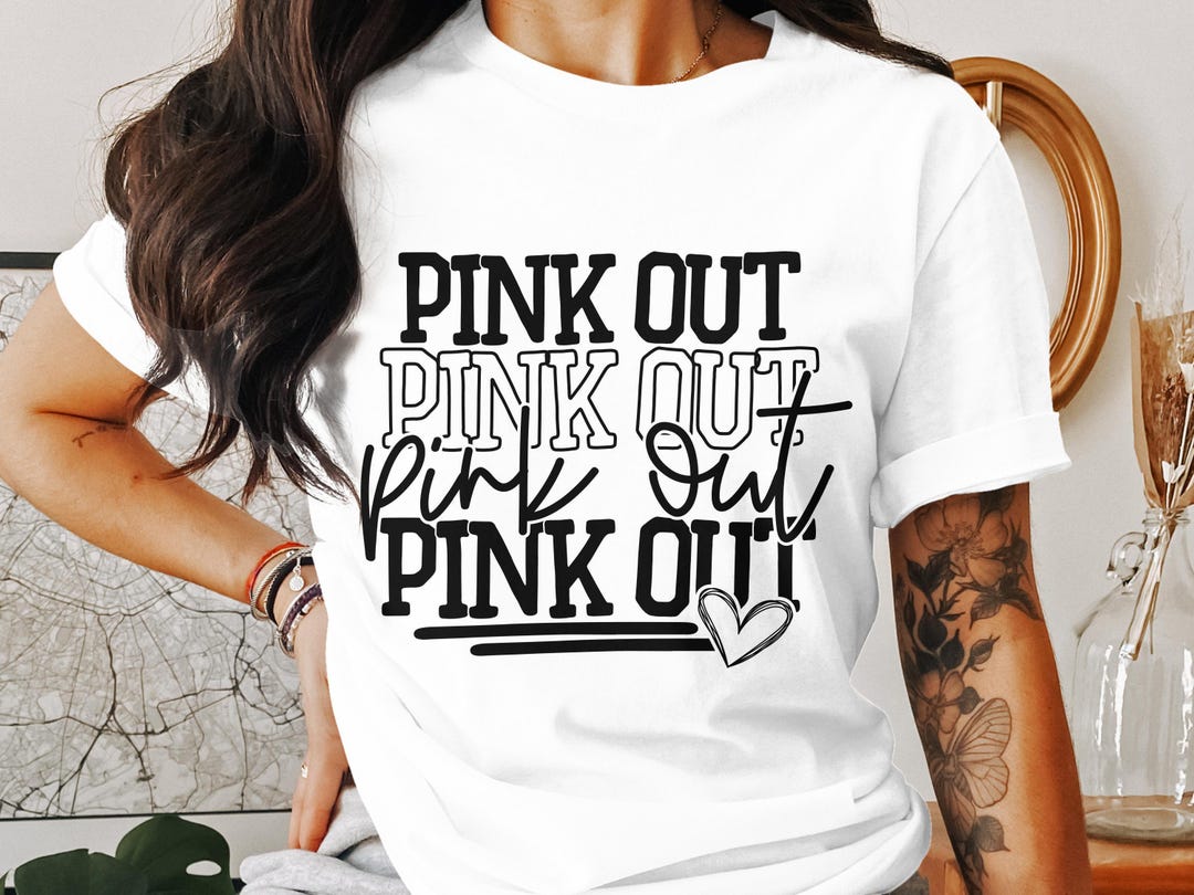 Pink Out T-shirt, Breast Cancer Awareness Shirt, Trendy Graphic Tee ...
