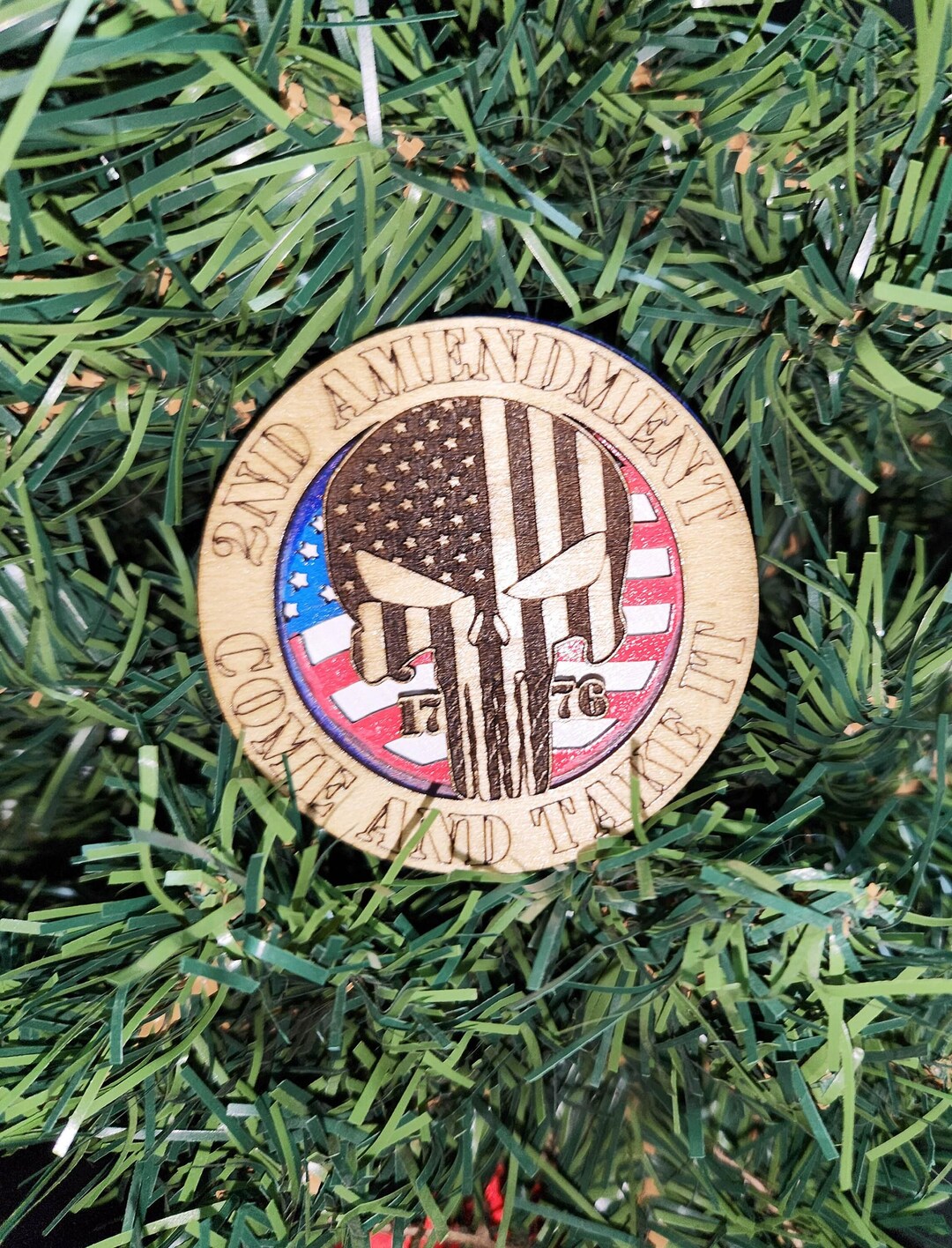 2nd Amendment Come and Take It American Flag Ornament, Double Layer ...