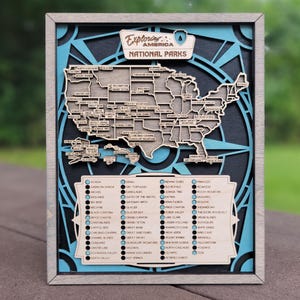 US National Parks Explorer Map, National Parks Marker, Travelers Map ...