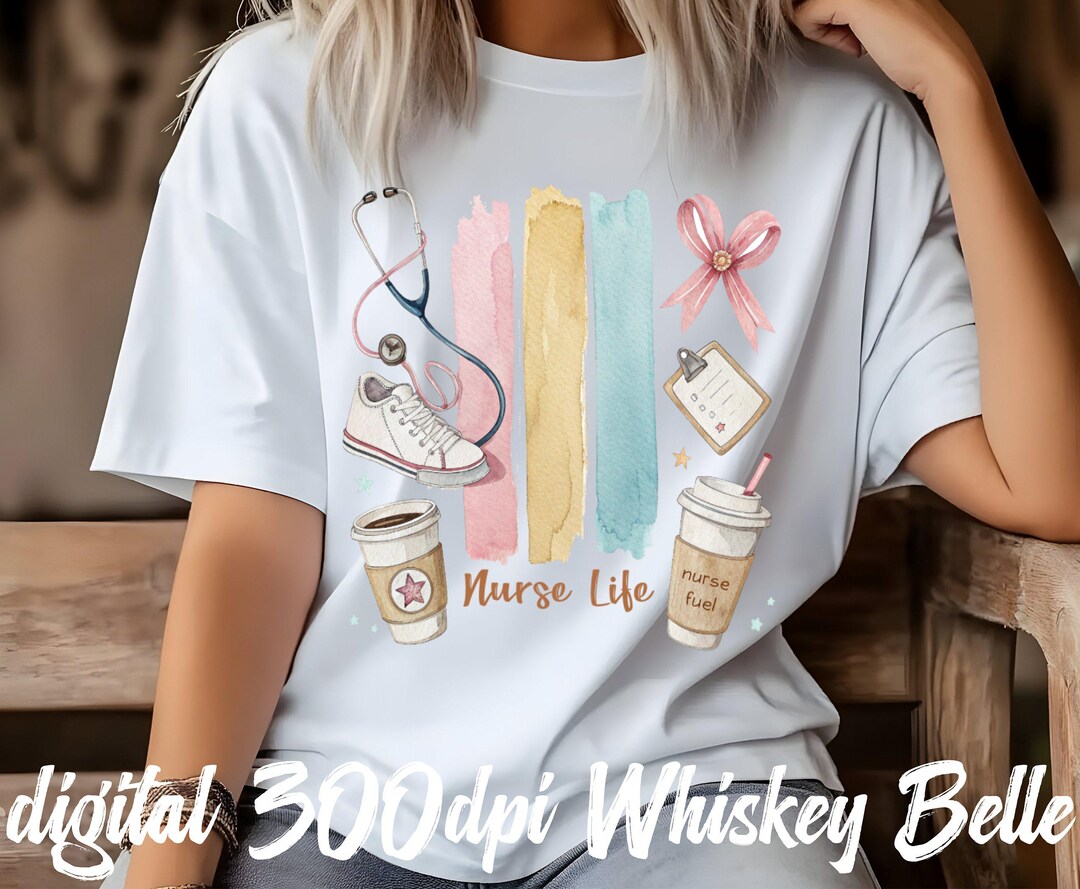 Cute Nurse Life Graphic, Digital Download, Nurse Clipart, Scrapbooking ...