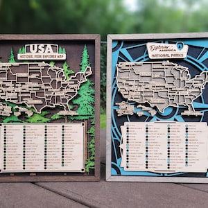 US National Parks Explorer Map, National Parks Marker, Travelers Map ...