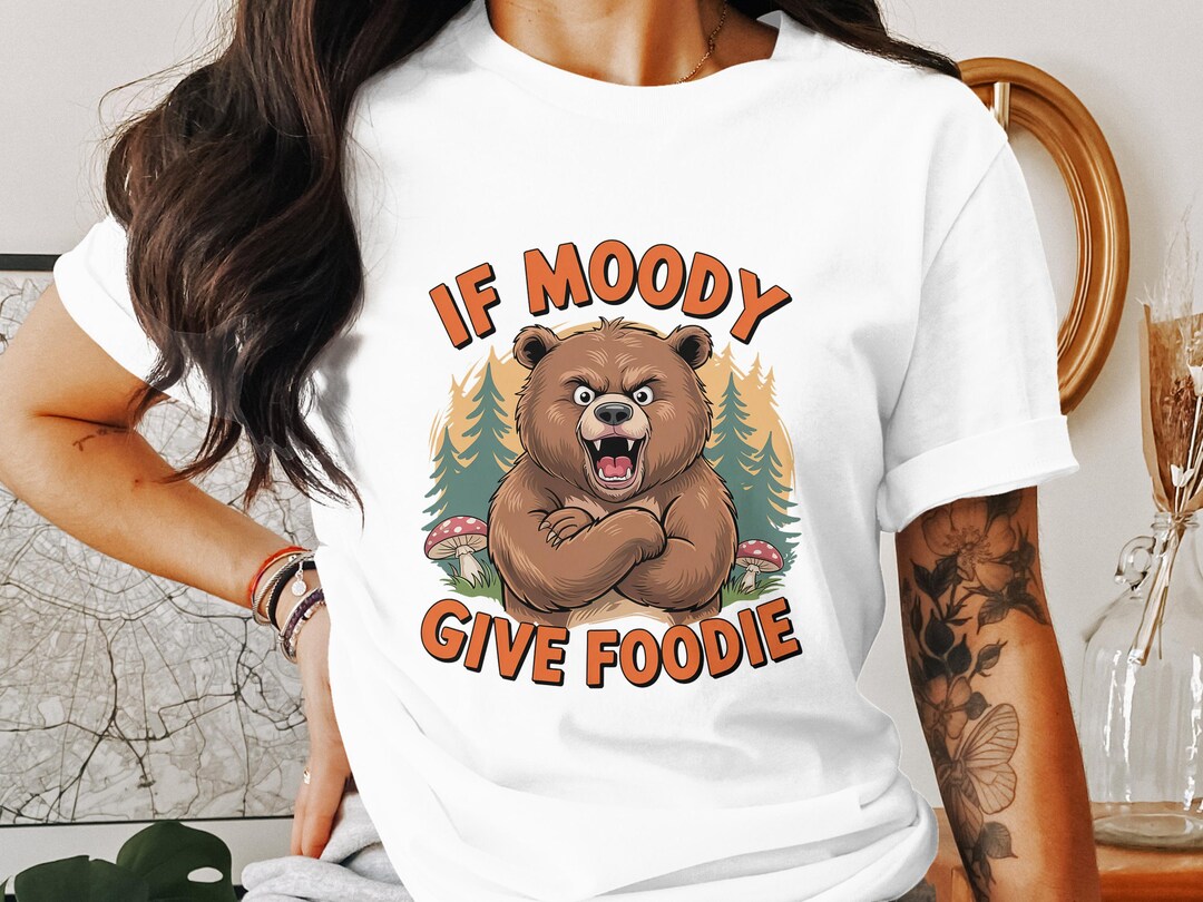 Moody Bear PNG, Funny Bear Digital Download, Sublimation DTF Design ...