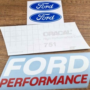 2x Ford Performance Decals, Sticker +2 Logo Stickers High Quality 751C ...