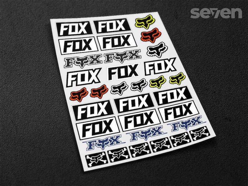 Fox Stickers Set, Fox Racing Decals, Car, Bike, Laptop Stickers, High ...