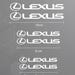 6 X Lexus Brake Caliper Vinyl Decals Stickers High Quality 751C High ...