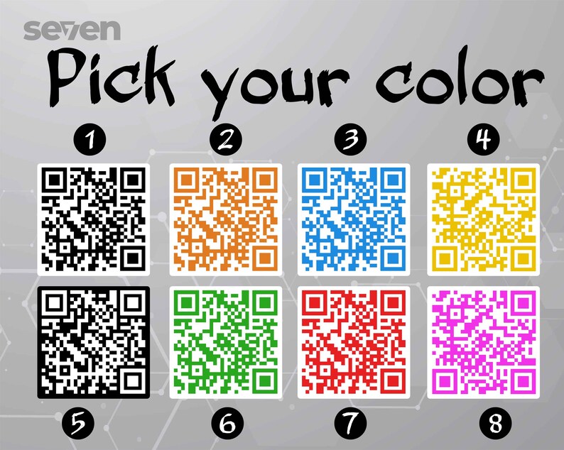Custom QR Code Stickers Set, QR Code With Logo, High Quality Laminated ...