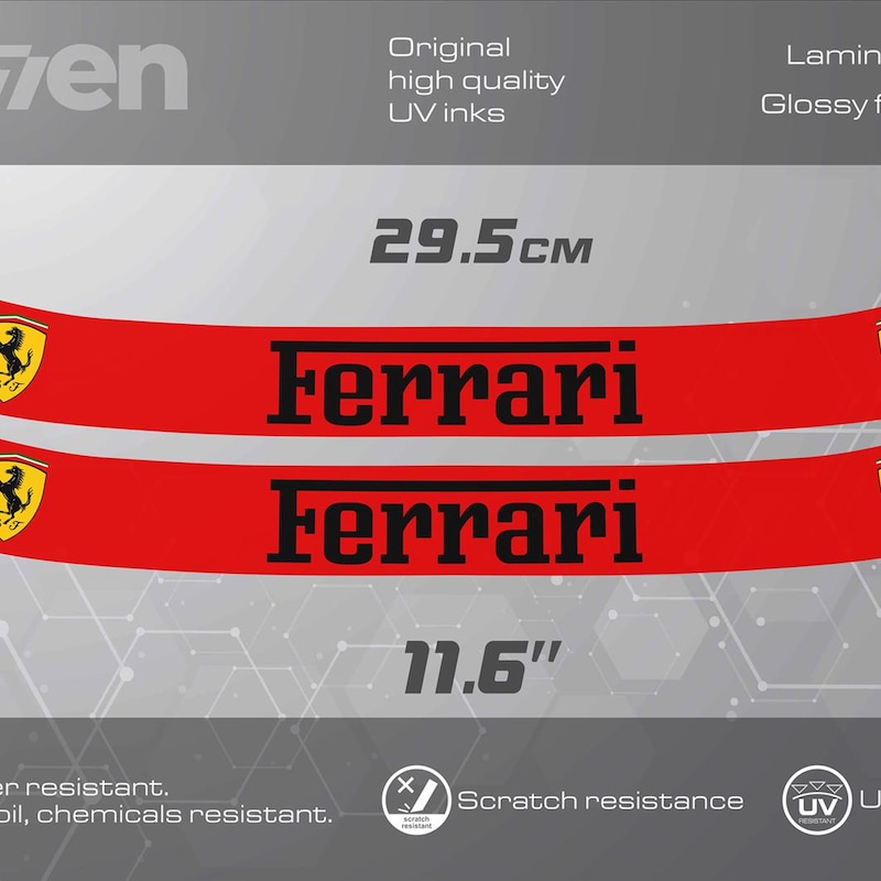 Ferrari Helmet Decal - Etsy