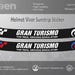 2x Gran Turismo Helmet Visor Sunstrip Sticker Decal - 295mm High ...
