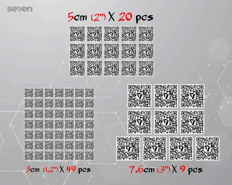 Custom QR Code Stickers Set, QR Code With Logo, High Quality Laminated ...
