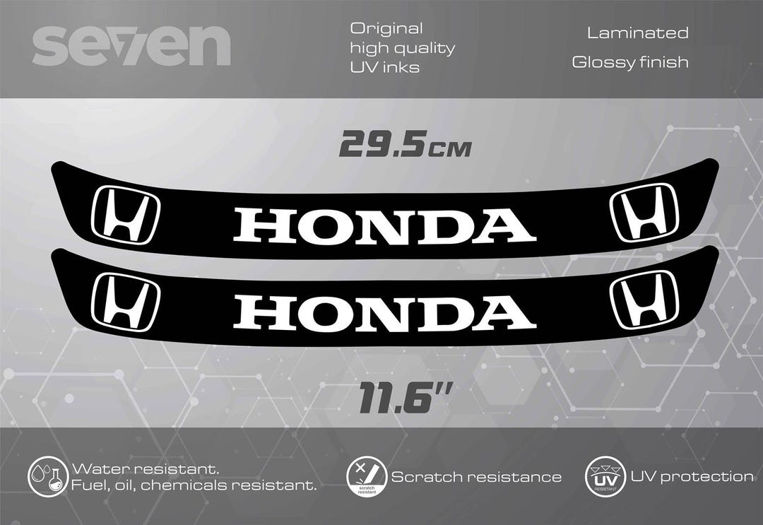 2x Honda Helmet Visor Sunstrip Sticker Decal - 295mm High Quality ...