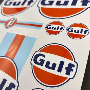 Gulf Stickers Set, Gulf Livery Decals, Car, Bike, Laptop Stickers, High ...