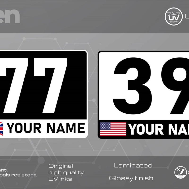 Race Car Numbers Custom - Etsy