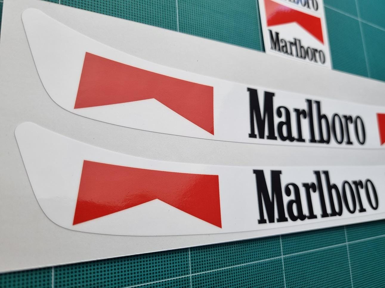 2x Marlboro Helmet Visor Sunstrip Sticker Decal 295mm High Quality ...