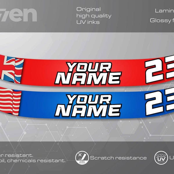 Custom Visor Stickers - Etsy