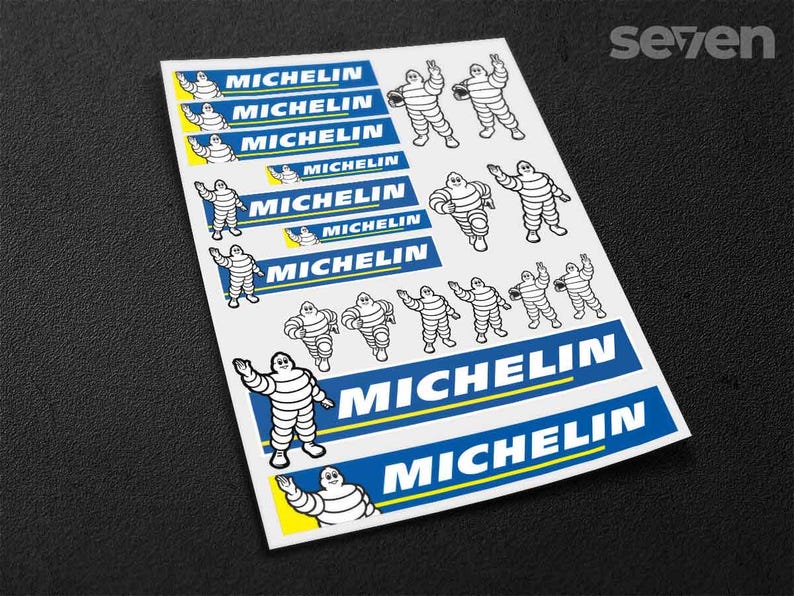 Michelin Stickers Set, Michelin Decals, Car, Bike, Laptop Stickers ...