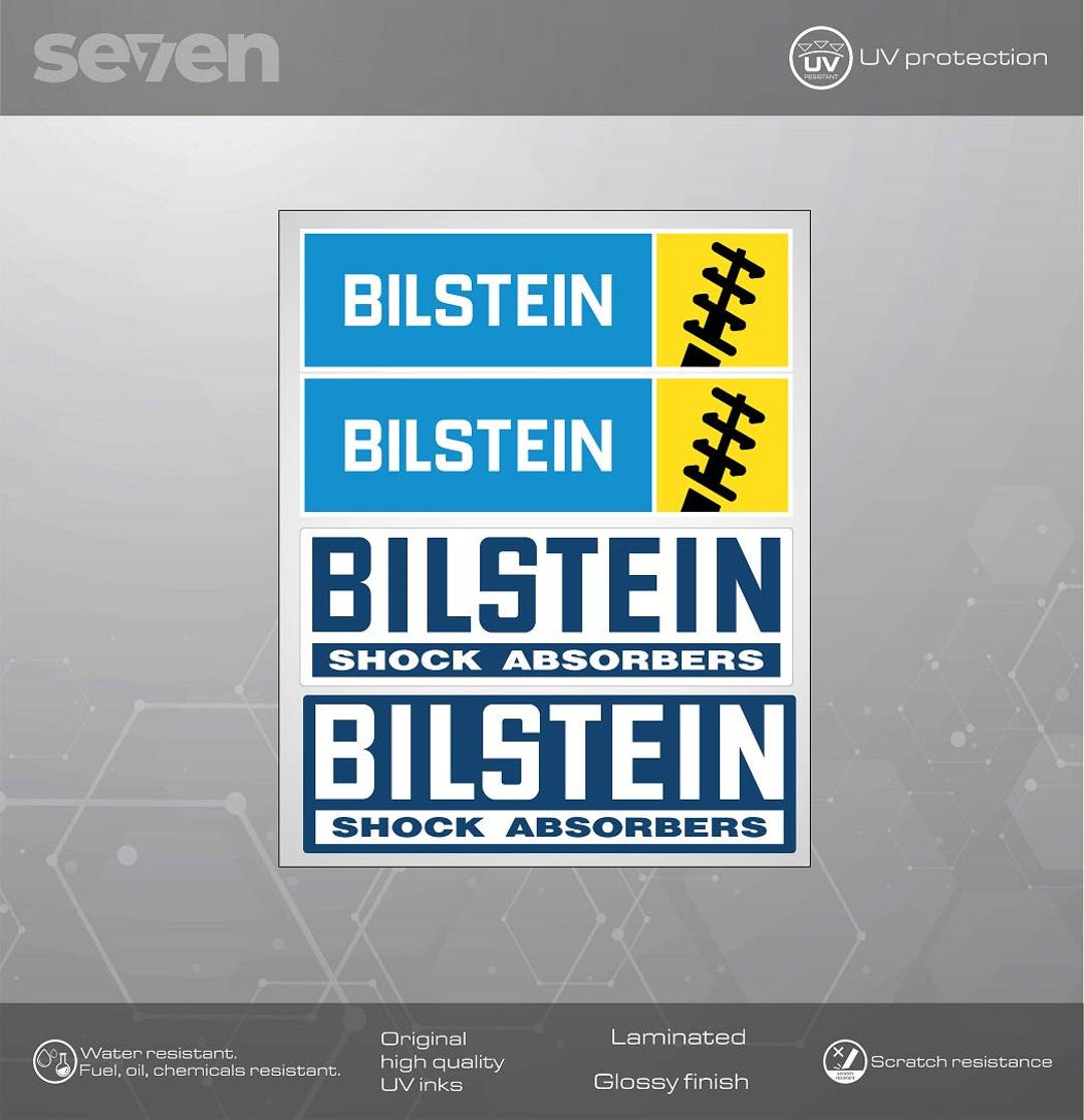 BILSTEIN Stickers Set, BILSTEIN Decals, Medium Set Car, Bike, Laptop ...