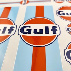 Gulf Stickers Set, Gulf Livery Decals, Car, Bike, Laptop Stickers, High ...