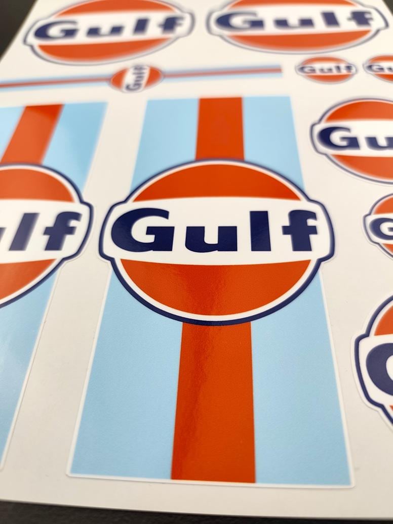 Gulf Stickers Set, Gulf Livery Decals, Car, Bike, Laptop Stickers, High ...