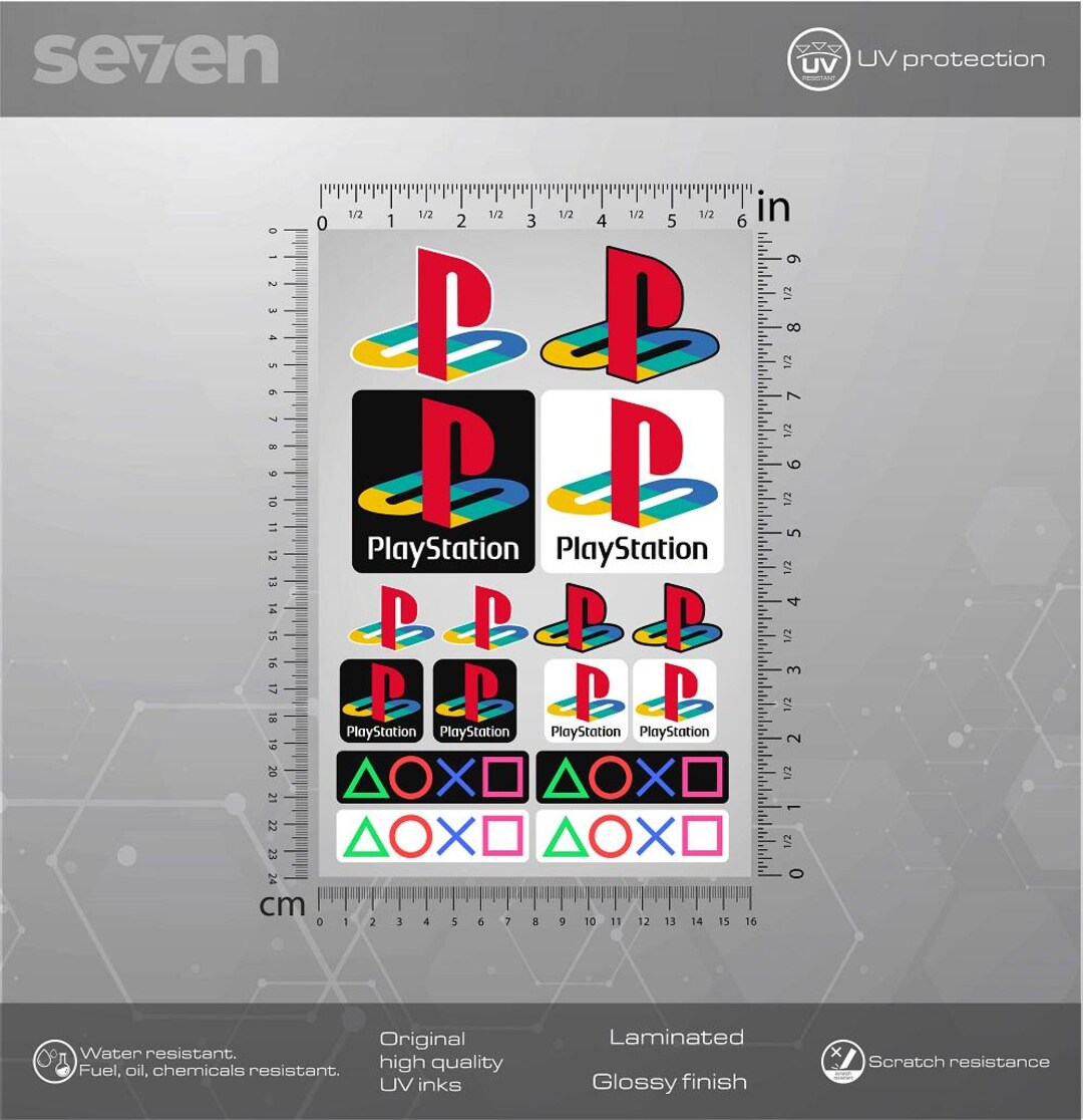 Playstation Stickers Set Playstation Decals Medium Set Car Bike Playstation Stickers Set Playstation Decals Medium Set Car Bike