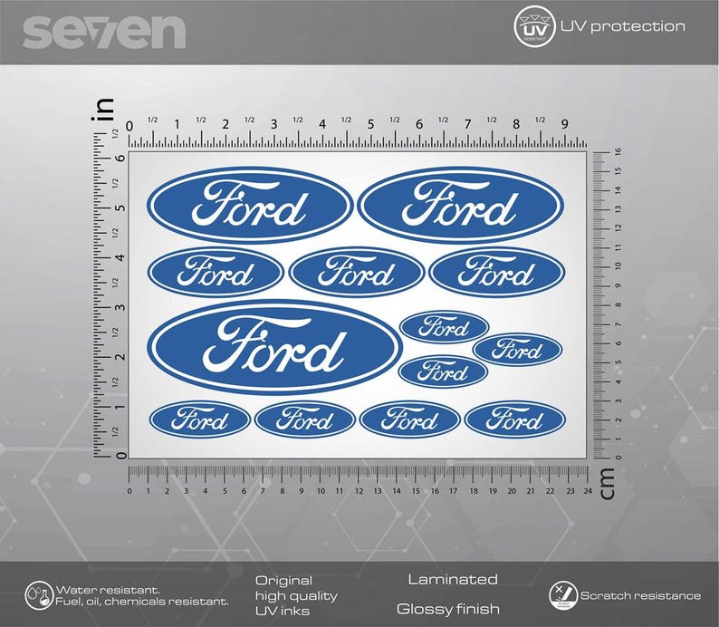 Ford Stickers Set, Ford Decals, Medium Set Car, Bike, Laptop Stickers ...
