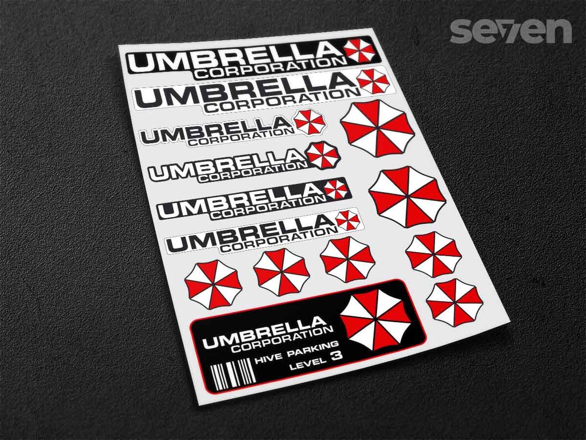 Umbrella Stickers Set, Umbrella Corporation Decals, Car, Bike, Laptop ...
