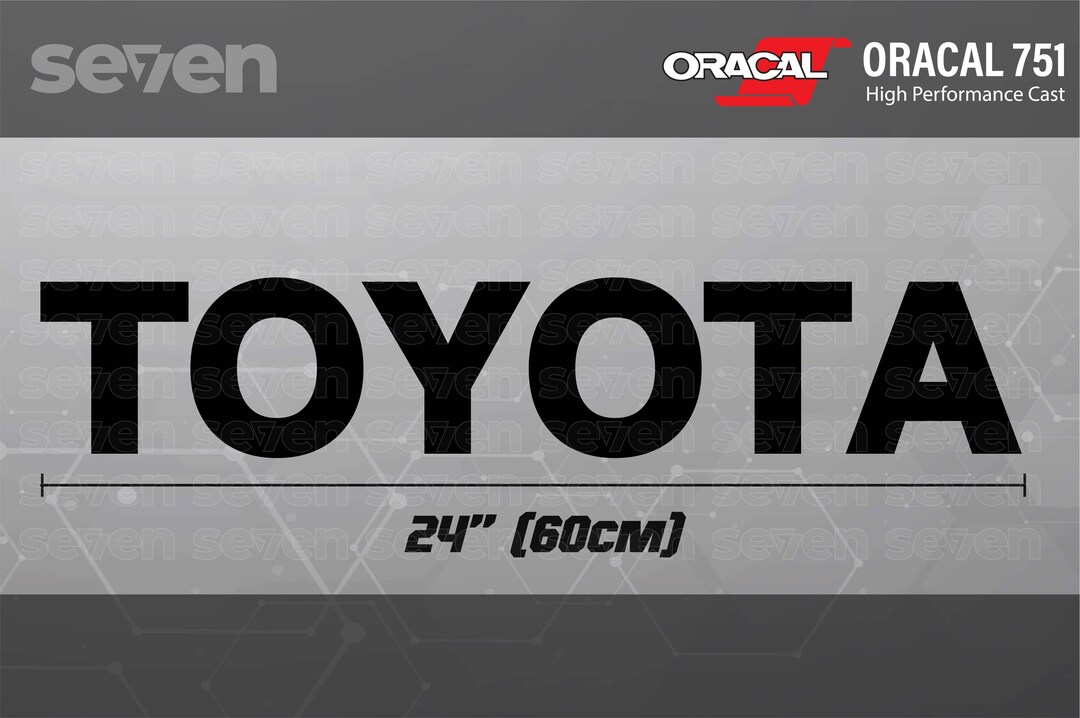TOYOTA Decal, Sticker High Quality 751C High Performance Cast, - Etsy
