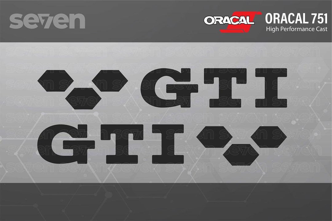 2x GTI Decal, Stickers High Quality 751C High Performance Cast, - Etsy