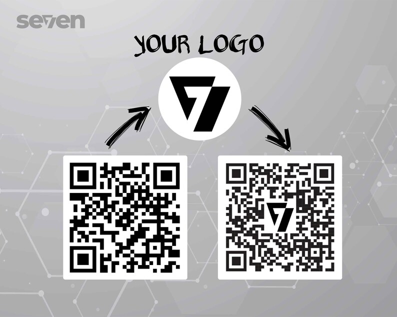 Custom QR Code Stickers Set, QR Code With Logo, High Quality Laminated ...