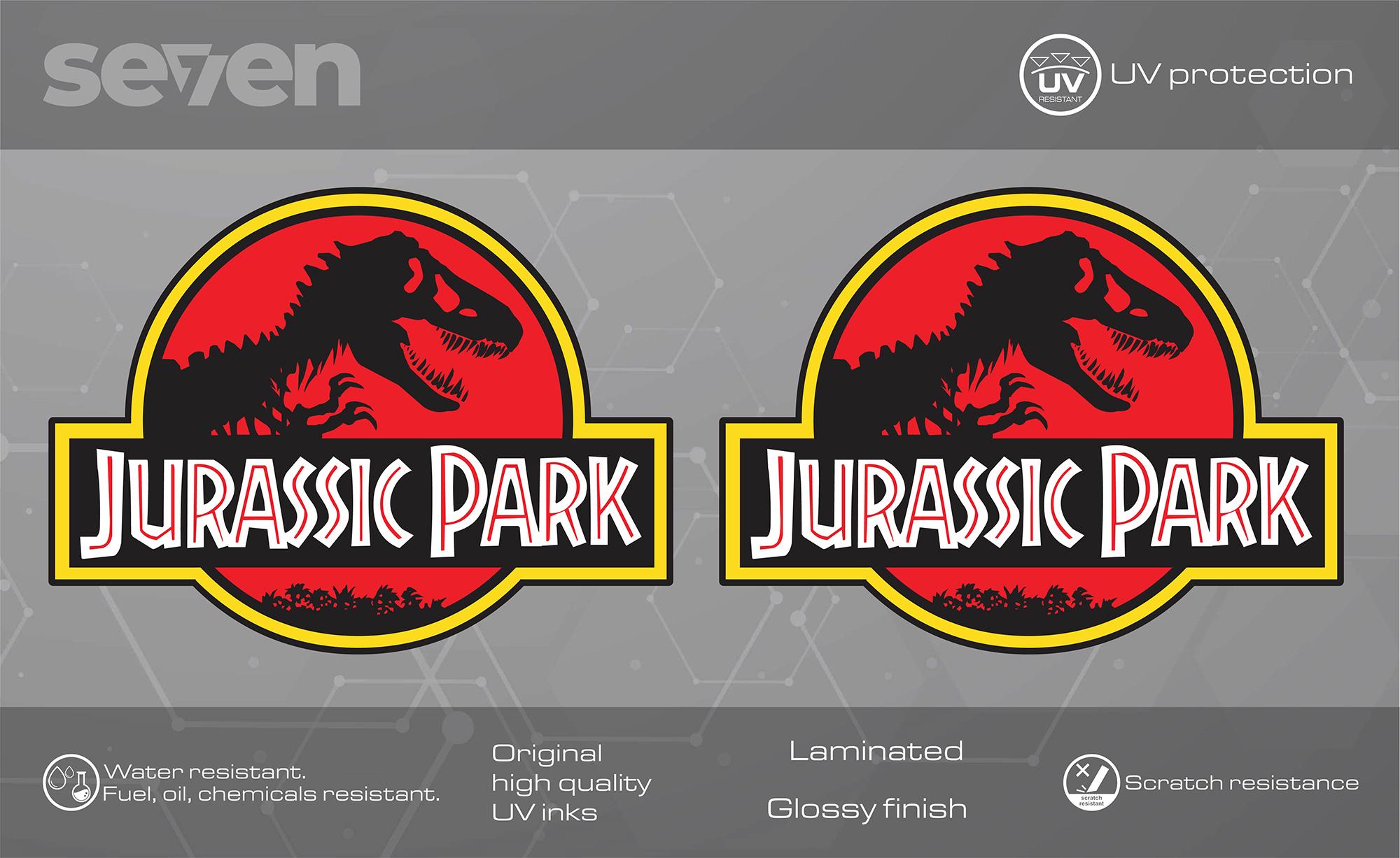 Jurassic Park Car Sticker, Jurassic Park Car Door Decal, High Quality ...