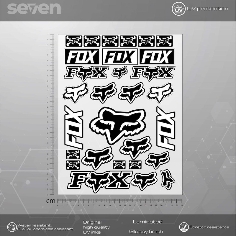 Red and Black Fox Sticker - Etsy