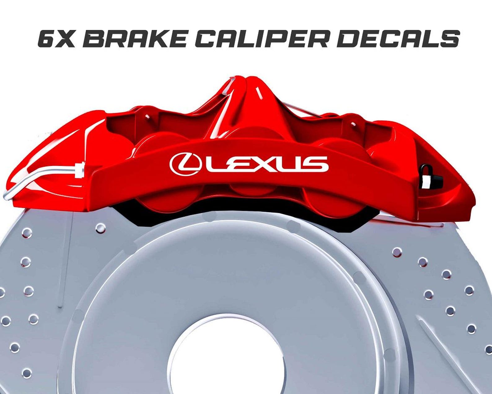 6 X Lexus Brake Caliper Vinyl Decals Stickers High Quality 751C High ...
