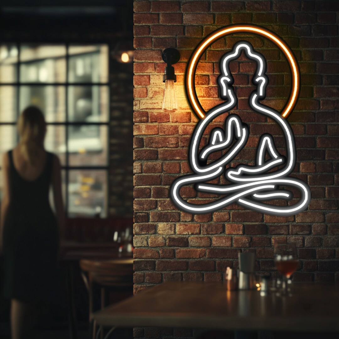 Buddha Metal Neon Sign, Neon Wall Art, Neon Light Sign, Custom Neon ...